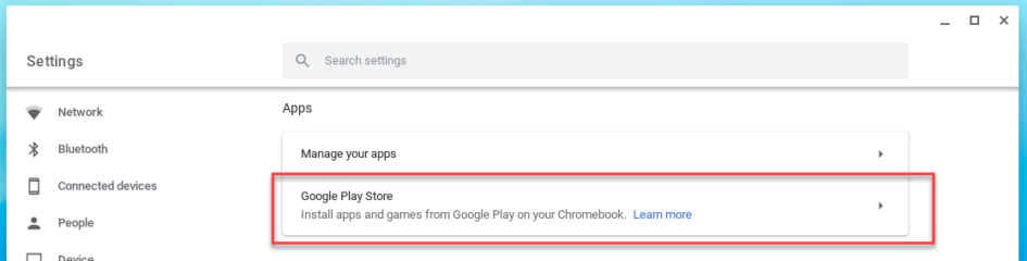 Enable Google Play Store (Chromebook Support)
